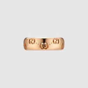 Gucci Icon 18k Gg Ring - Rose Gold