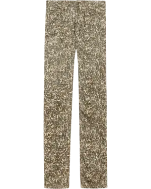 Isabel Marant Étoile Printed Corduroy Pants - Leopard
