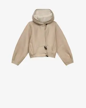 Isabel Marant Étoile Amiel Shearling Hooded Coat - Ecru