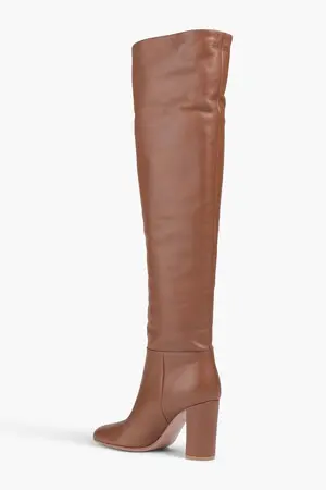 GIANVITO ROSSI Leather Knee Boots - Tan