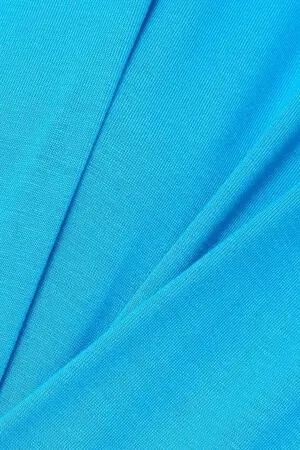 SERGIO HUDSON Gathered Stretch-bamboo And Wool-jersey Midi Dress