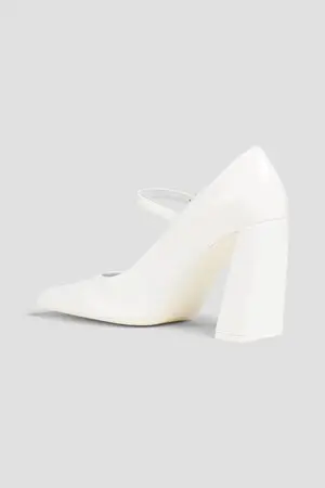 Amina Muaddi Charlotte Patent-leather Mary Jane Pumps