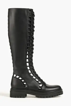 GIANVITO ROSSI Halsey Cutout Leather Boots