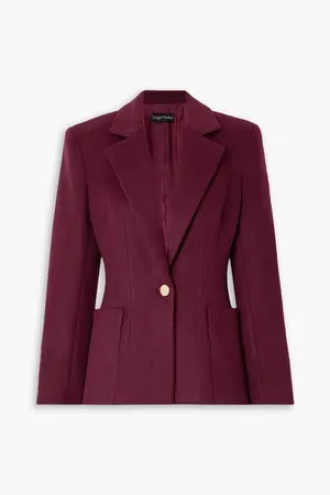 SERGIO HUDSON Wool And Cashmere-blend Blazer - Merlot