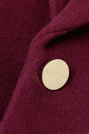 SERGIO HUDSON Wool And Cashmere-blend Blazer - Merlot