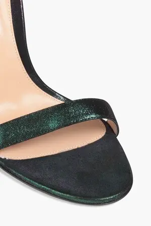 GIANVITO ROSSI Embellished Iridescent Leather Sandals