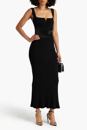 Galvan Atalanta Bead-embellished Knitted Maxi Dress