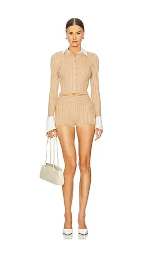 SEROYA Eloise Cable Knit Cardigan