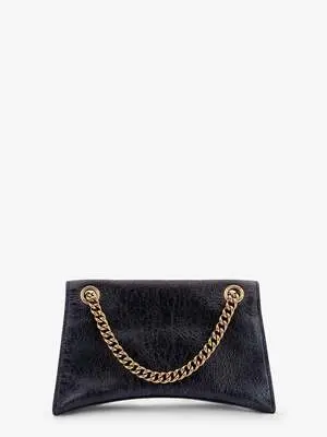 Balenciaga Leather Shoulder Bag With Metal Logo