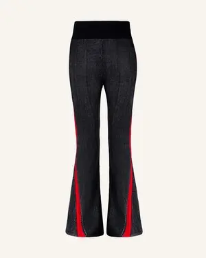 Perfect Moment Evie Knitted Flare Legging - Navy