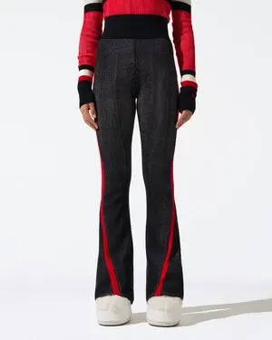 Perfect Moment Evie Knitted Flare Legging - Navy