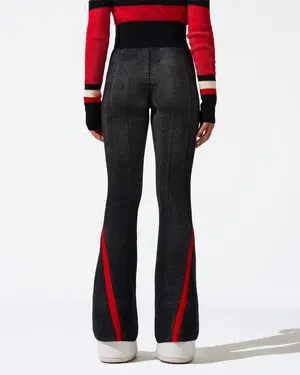 Perfect Moment Evie Knitted Flare Legging - Navy