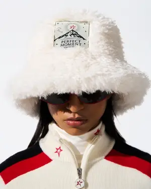 Perfect Moment Faux Shearling Bucket Hat