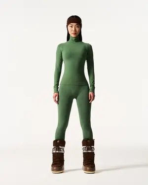 Perfect Moment Seamless Thermal Top - Dark-green