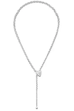 Gucci Trademark Heart Lariat Necklace - Sterling Silver
