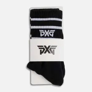 PXG Stripe Crew Socks - Black