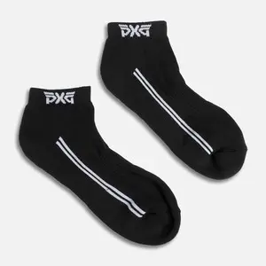 PXG Jacquard Logo Ankle Socks - White