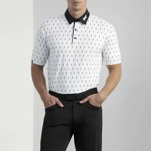 PXG Comfort Fit Cactus Print Polo - White