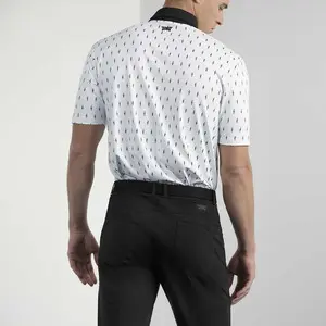 PXG Comfort Fit Cactus Print Polo - White