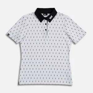 PXG Cactus Print Polo - Black