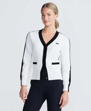 PXG Contrast V-neck Cardigan