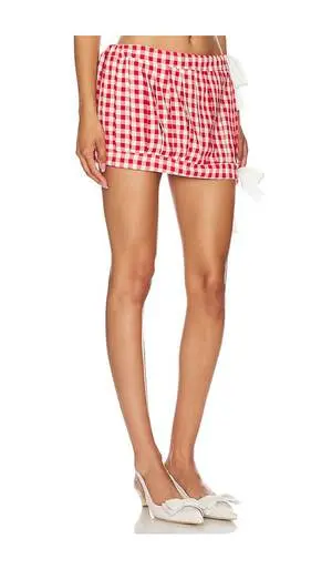 MILKWHITE Mini Peplum Skirt