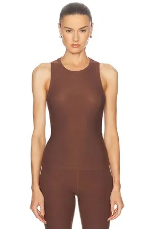 Beyond Yoga Featherweight Your Fit Shirred Tank Top In Black