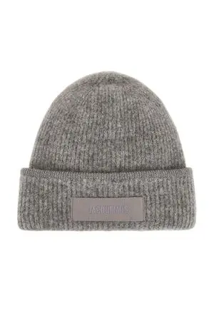Jacquemus JACQUEMUS Le Bonnet Gros Grain Beanie Dark Grey