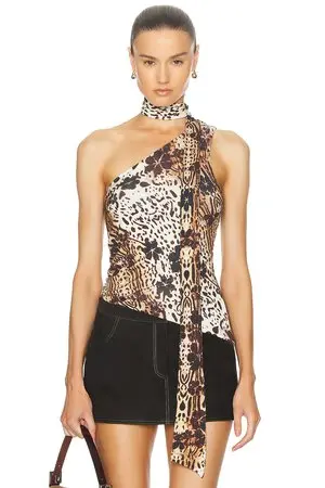 SIEDRES For One Shoulder Tank Top