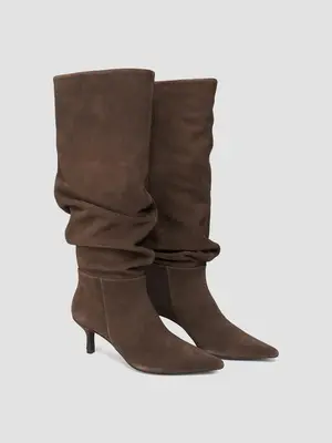 Simkhai Jordi 65mm Suede Slouch Boots - Cacao