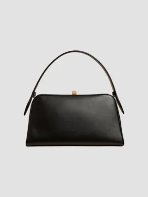 Khaite Cate Leather Top Handle Bag - Black