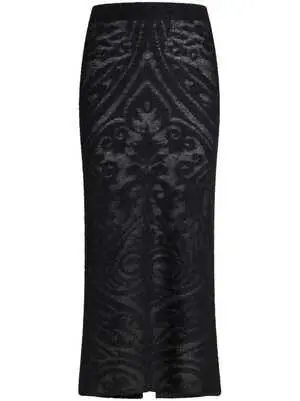 Etro Knitted Jacquard Midi Skirt