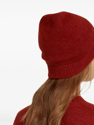 Cashmere In Love Turn-up Hem Cashmere Beanie - Orange