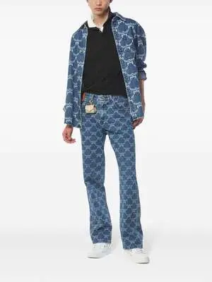 Mcm Patterned Denim Shirt