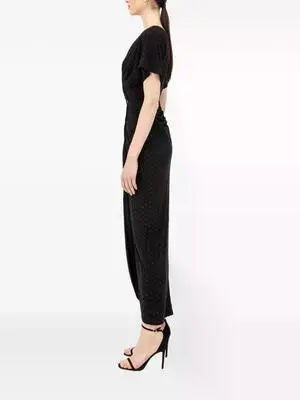 NISSA Crystal-embellished Maxi Dress - Black