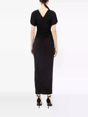 NISSA Crystal-embellished Maxi Dress - Black