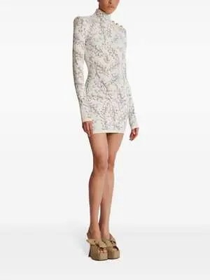 Balmain Jacquard-knit Mini Dress
