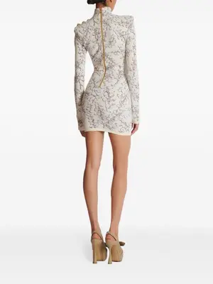 Balmain Jacquard-knit Mini Dress