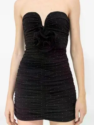 NISSA Floral-appliqué Mini Dress