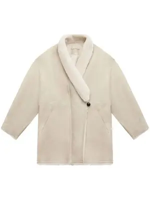 Isabel Marant Elanore Shearling Jacket - Neutrals
