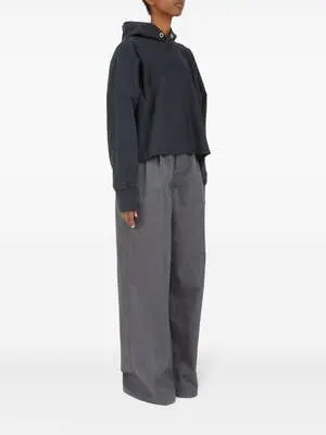 MAISON MARGIELA Logo-embroidered Hoodie - Grey