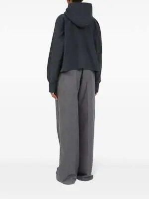 MAISON MARGIELA Logo-embroidered Hoodie - Grey