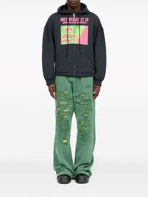 MAISON MARGIELA Graphic-print Cotton Hoodie