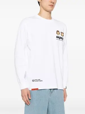 AAPE BY *A BATHING APE® Moonface Patch Long-sleeve Tee