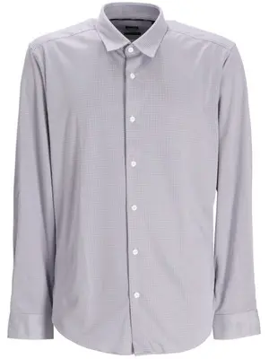 BOSS Stretch-jersey Micro-check Shirt