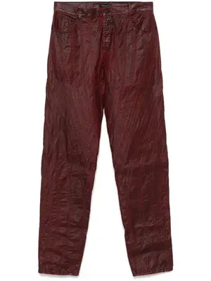 MUGLER Waxed Spiral Jeans - Blue