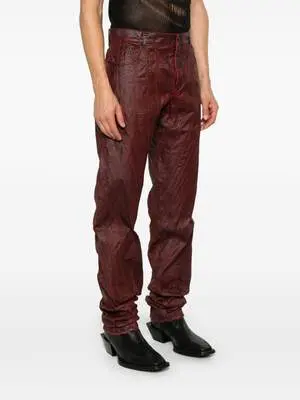 MUGLER Waxed Spiral Jeans - Blue