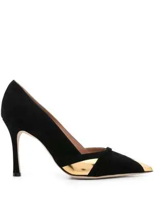 MALONE SOULIERS 100mm Contrasting-panel Pumps