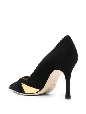 MALONE SOULIERS 100mm Contrasting-panel Pumps