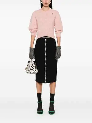 N°21 Glass Crystal-embellished Mini Skirt